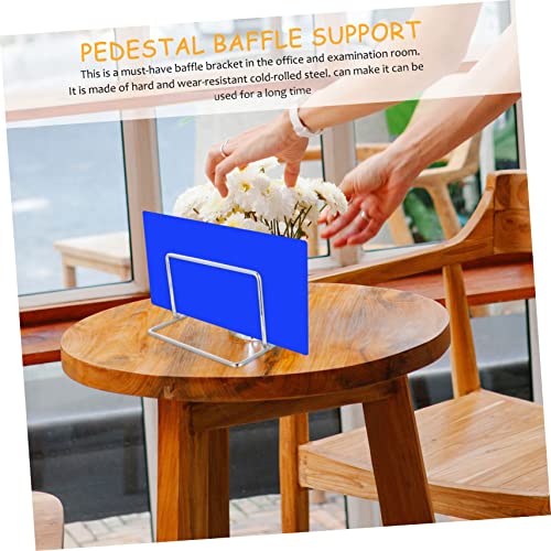 Yardenfun Baffle Bracket Clip on Desk Divider Metal Brackets Privacy Panel Bracket Desk Divider Screen Clamps Metal Partition Bracket Desktop Stainless Steel Office Mobile Stand It Can Move