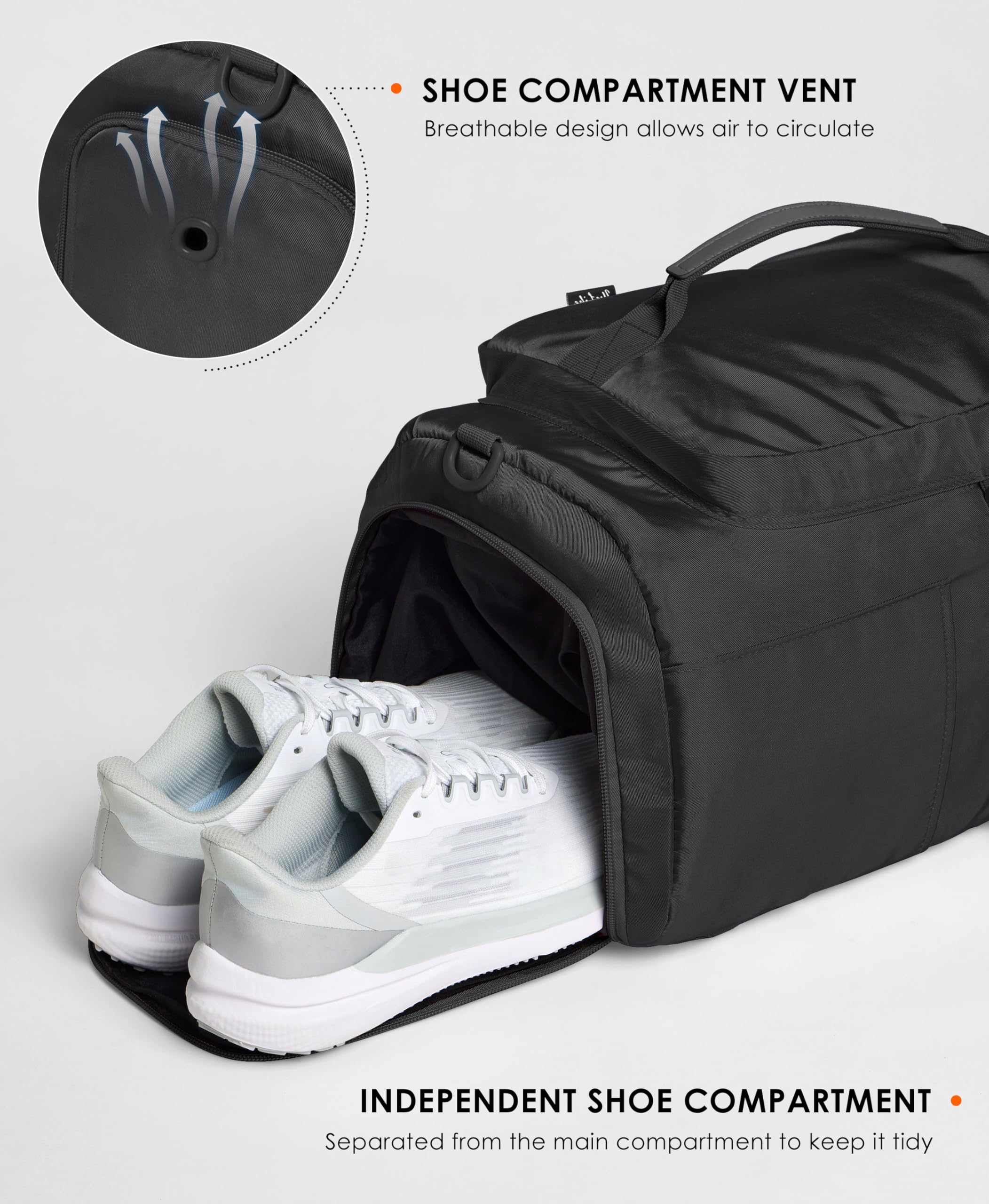 Uselike Gym Bag for Women and Men, 30L Workout Travel Backpack with Shoe Compartment, Sports Duffel Bag with Multiple Pockets