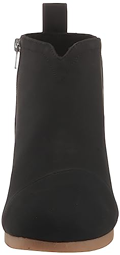 TOMS Girls Clare Fashion Boot, Black PU Nubuck, 4 big kid