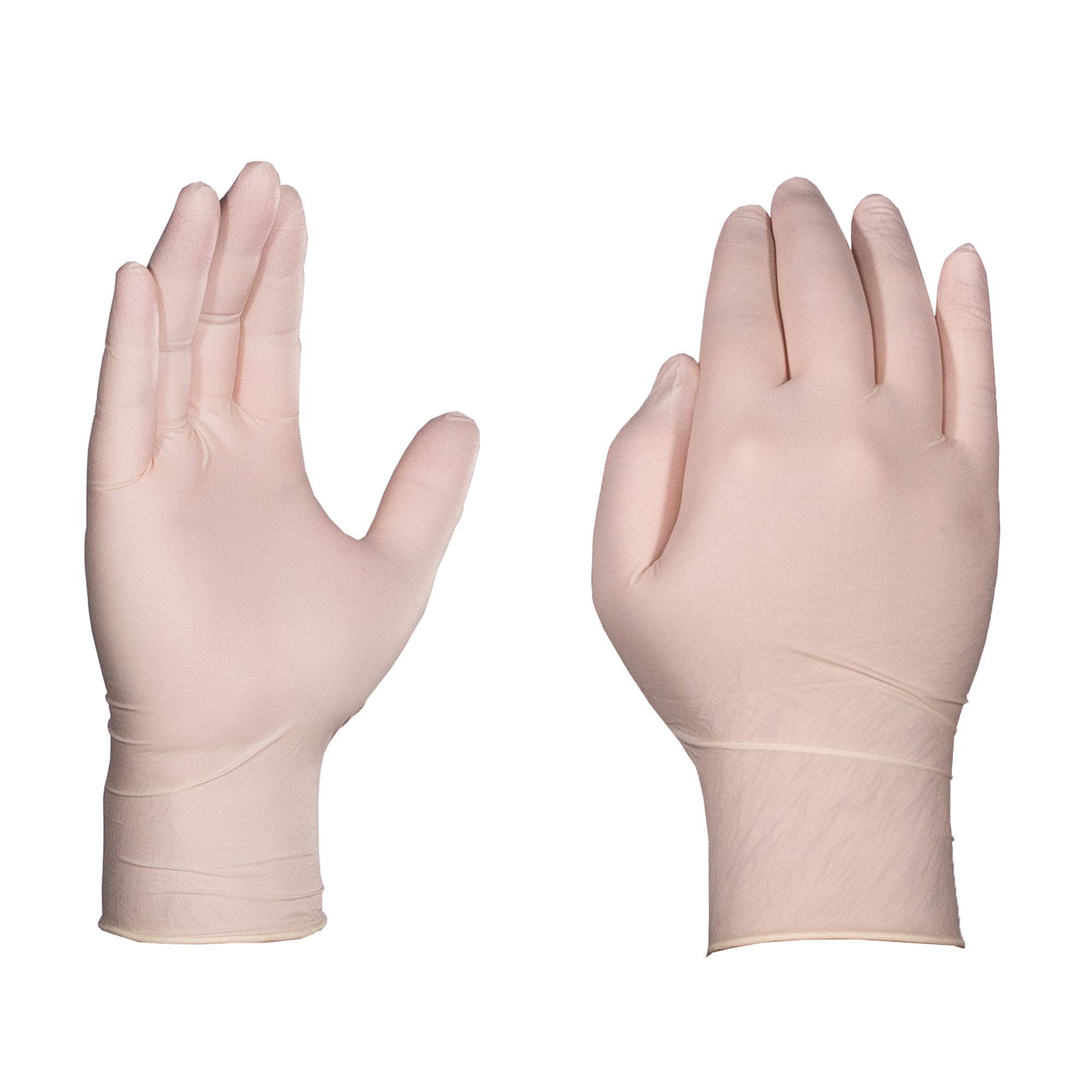 X3 Industrial Ivory Latex Gloves, Case of 1000, 3 Mil, Size Medium, Powder Free, Textured, Disposable, LX344100