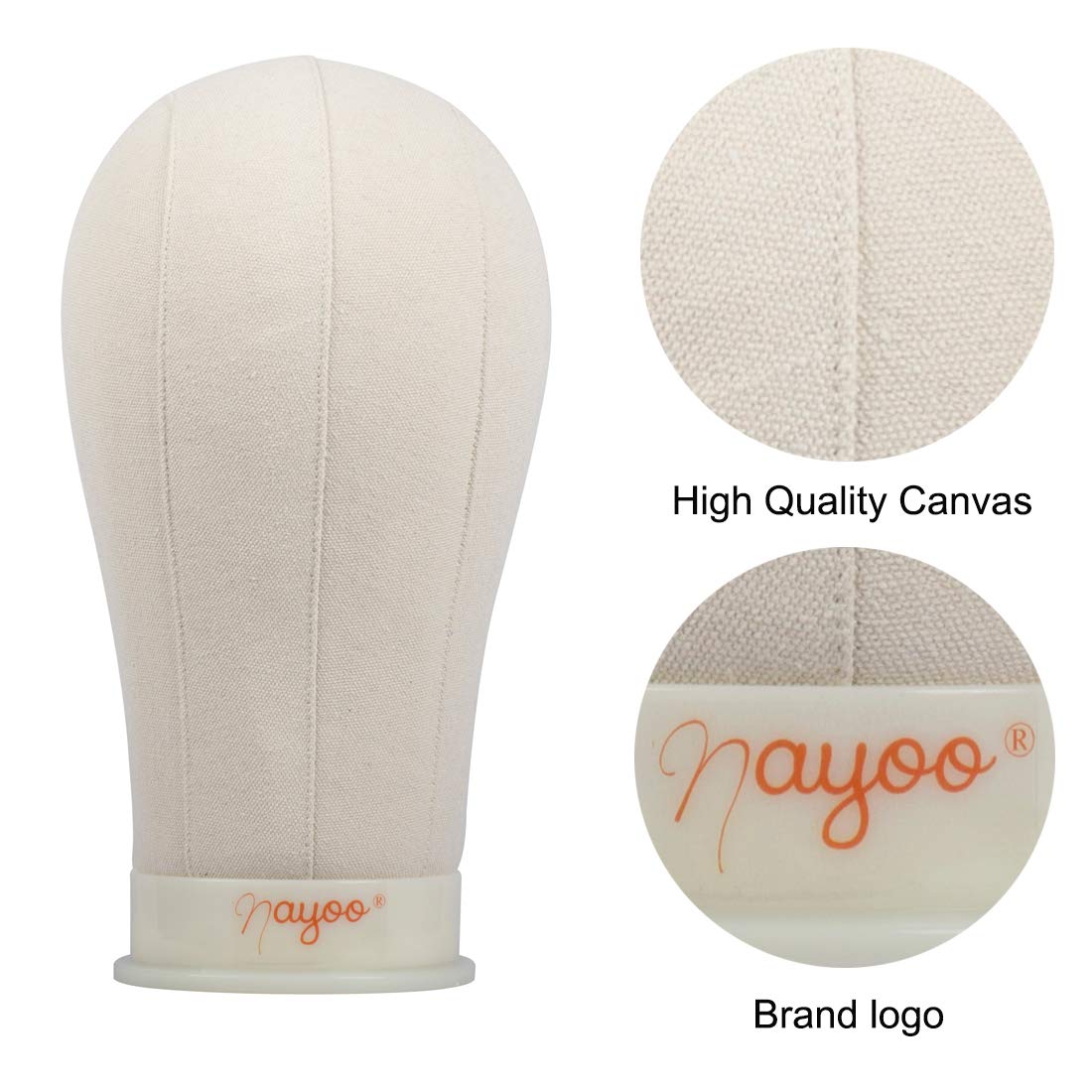 Wig Head Stand Wig Making Head Wig Head Canvas Block Head With Stand for Making Wigs Mannequin Head for Wigs(23'')
