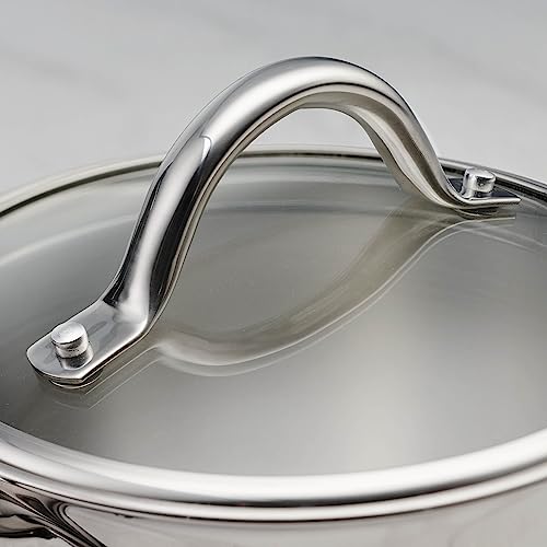 Tramontina 80154/522 Gourmet Stainless Steel Tri-Ply Base Cookware Set, 12 Piece, Made in Brazil