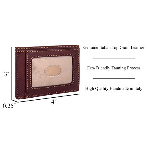 Tony Perotti Mens ID Wallet Card Case Holder Minimalist Front Pocket Carry Italian Leather
