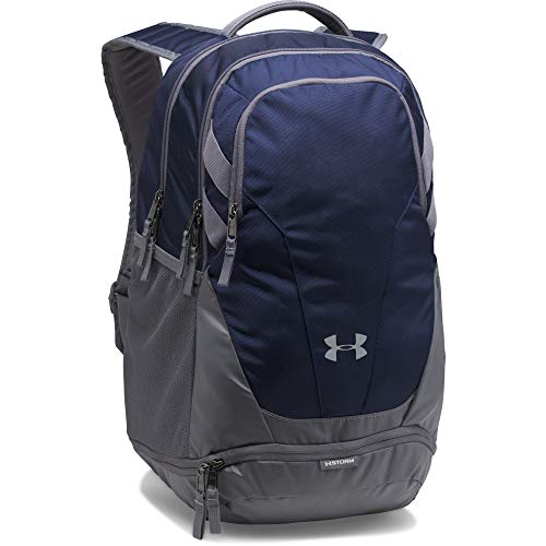 Under Armour Adult Team Hustle 3.0 Backpack , Midnight Navy (410)/Gray , One Size Fits All
