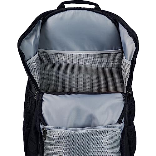 Under Armour mens Yard Baseball Backpack , Black (001)/White , One Size