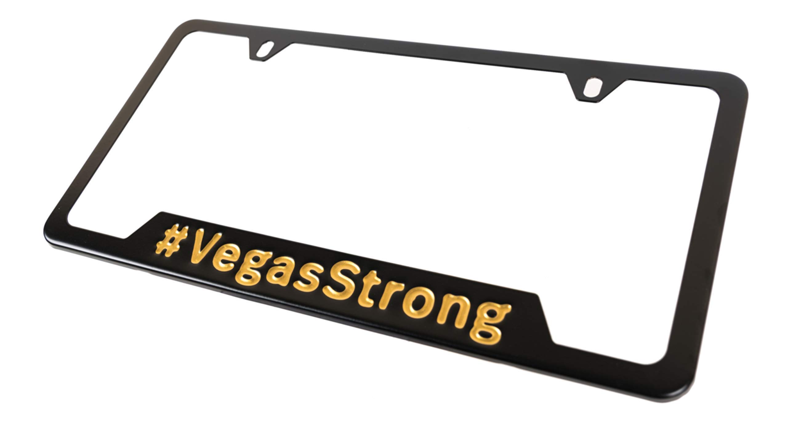 Vegas Strong License Plate Frame - Las Vegas License Plate Protector - Vegas Golden Knights Colors
