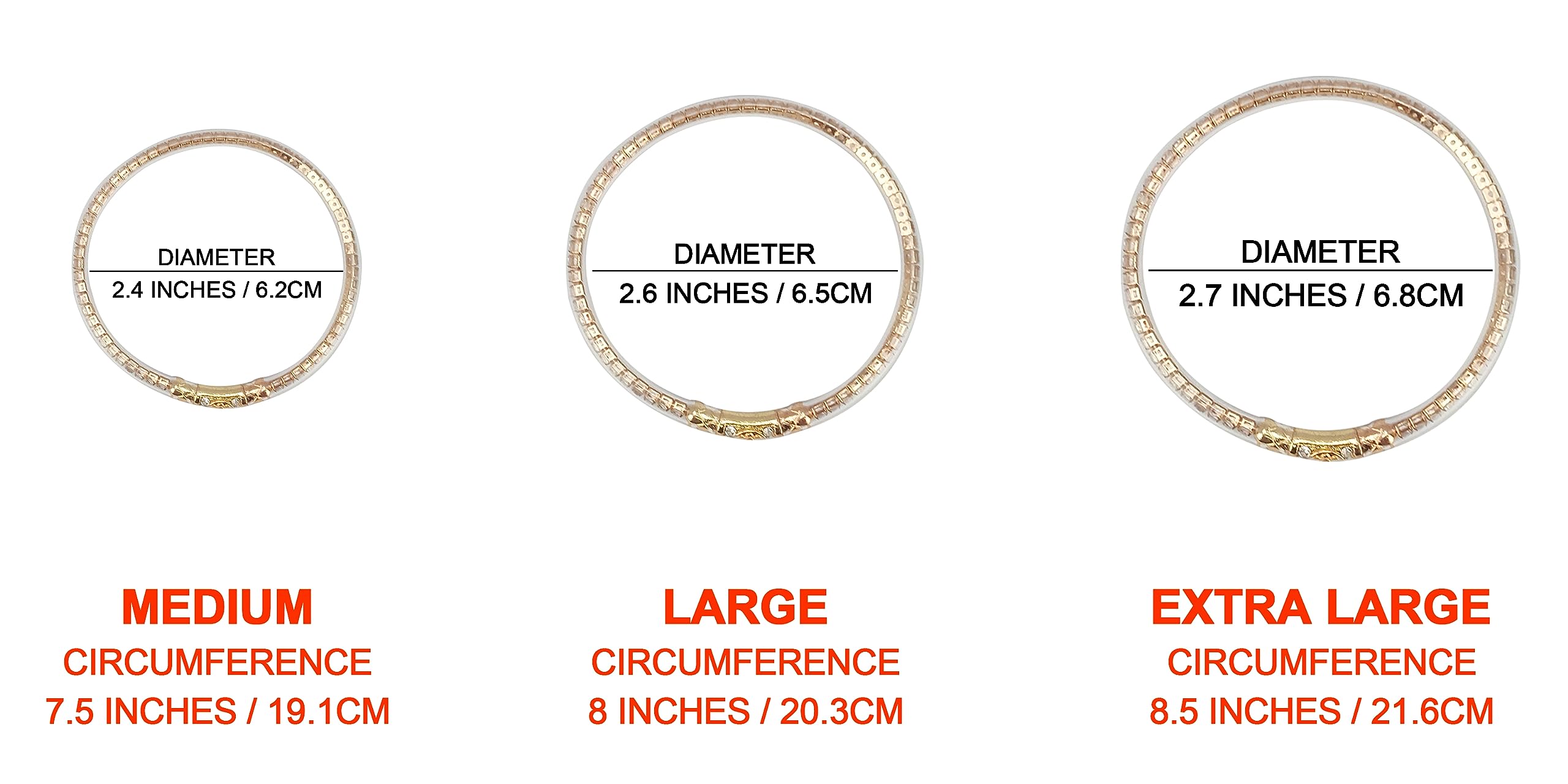 YBMYCM 3PCS Crystal Jelly Bangles Bracelets Set Filled Jelly Rhinestone Silicone Bracelet for Women
