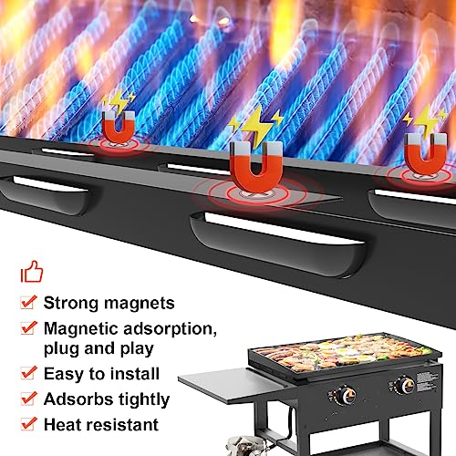Utheer Wind Guard for Blackstone 17" Griddle,Magnetic Wind Screen for Blackstone Griddle Accessories 17 inch, Repalce for Blackstone 5019 Fits Griddle with Hood and Side Shelf