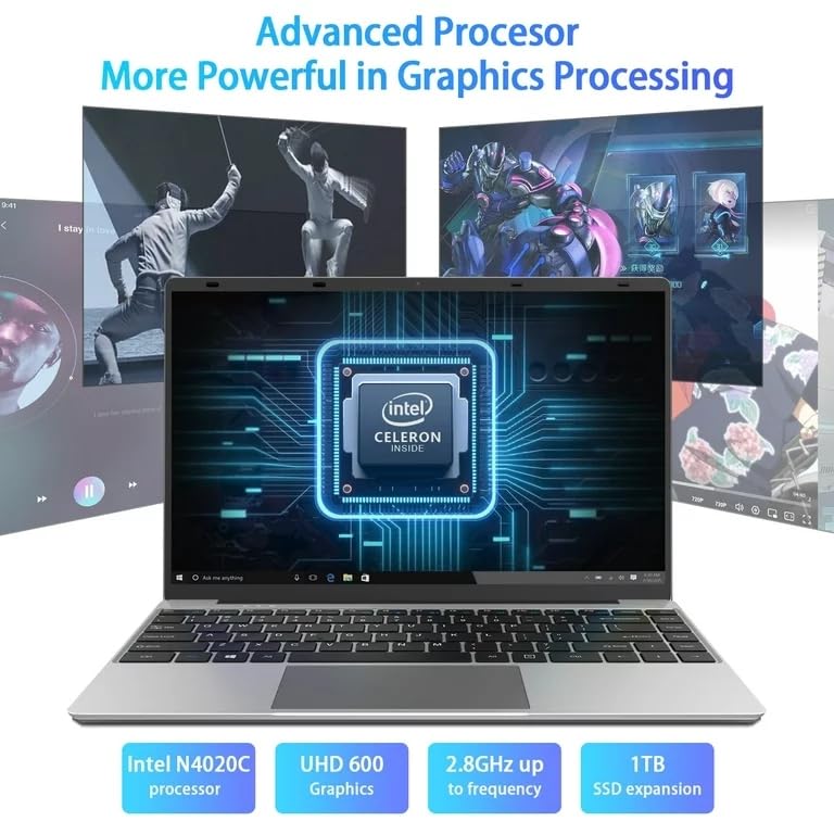 ZONKO 2 in 1 Laptop 256GB Storage Webcam, Full HD 1920x1080 Laptops