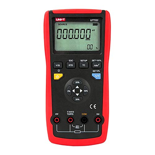 UNI-T Handheld Single Function Temperature Calibrator UT701 Thermocouple Calibrator Type J/K/T/E/R/S/B/N/Wre RTDs C mV Resistance