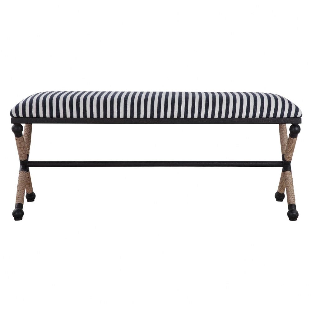Uttermost Braddock - 47.5 inch Striped Bench