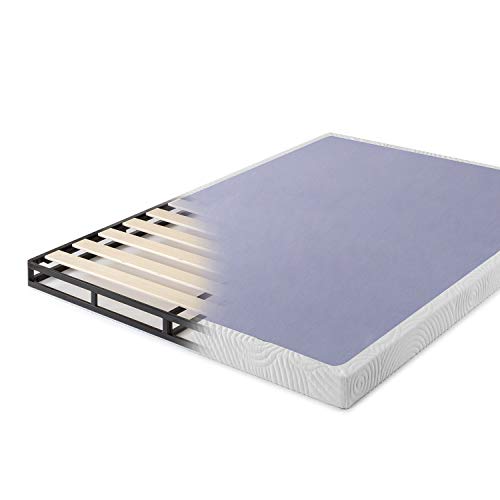 ZINUS Metal Box Spring with Wood Slats, 7.5 Inch Mattress Foundation, Sturdy Steel Structure, Easy Assembly, Twin XL