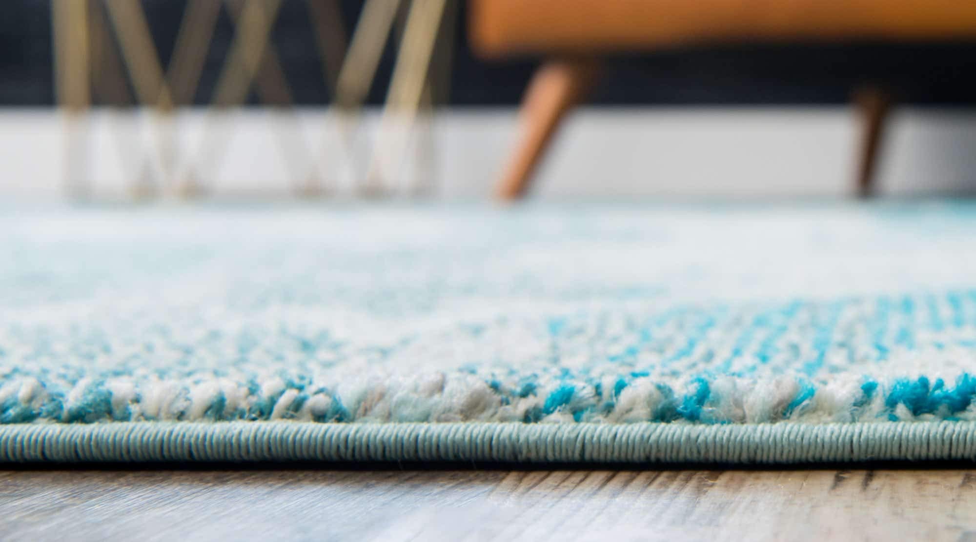 Unique Loom Positano Collection Coastal Modern Fish Light Blue Area Rug (8' x 10')