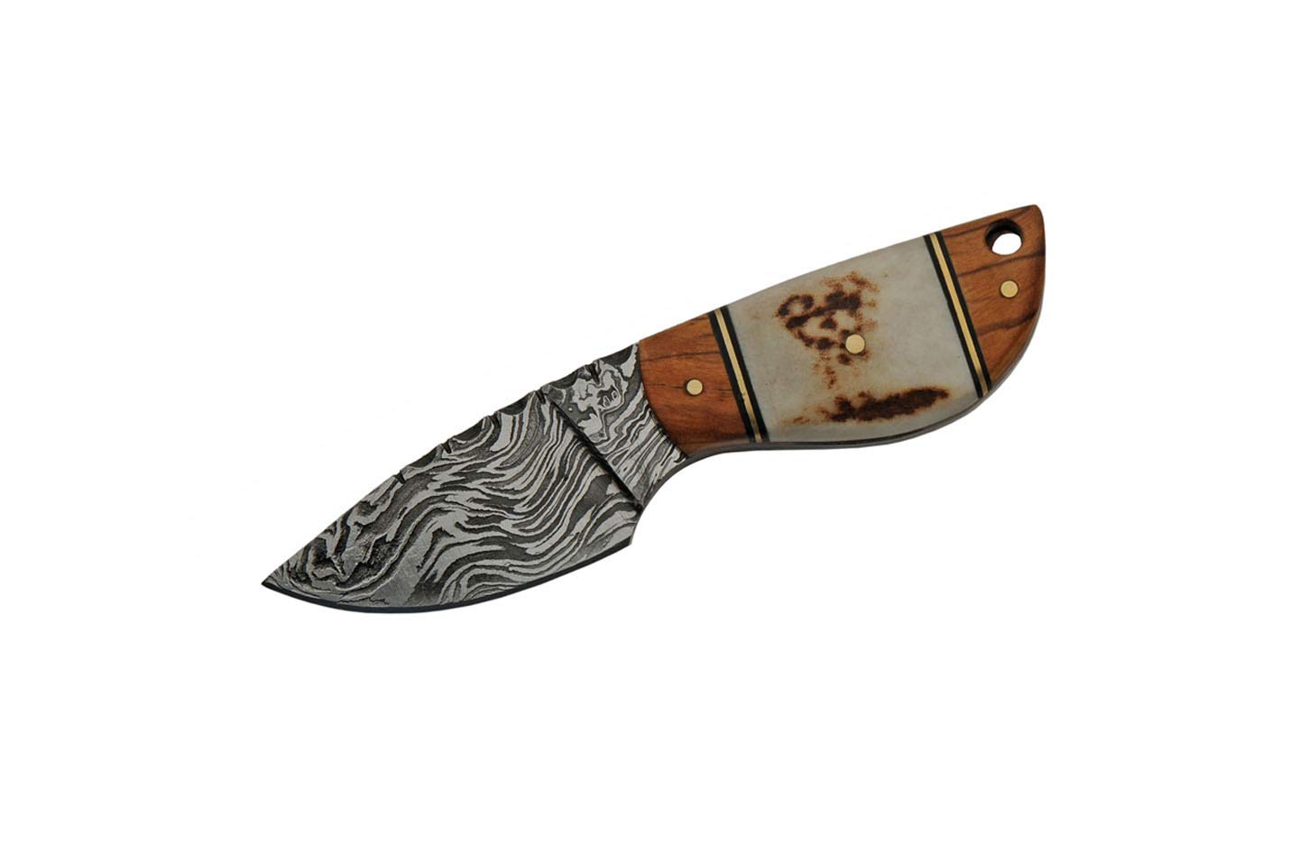 Szco Supplies 5" Damascus Steel Wild Stag Hunting Knife With Sheath