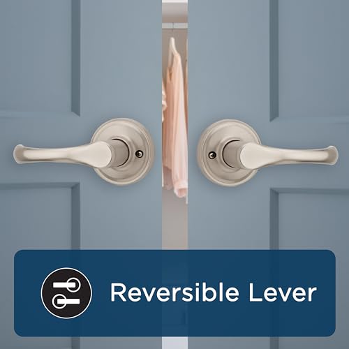 WEISER Lock GLA12 A15 MS Aspen Dummy Lever, Satin Nickel