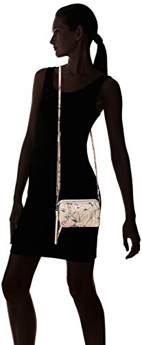 Vera Bradley Women's Performance Twill All in One Crossbody Purse With RFID Protection, Strawflowers, One Size