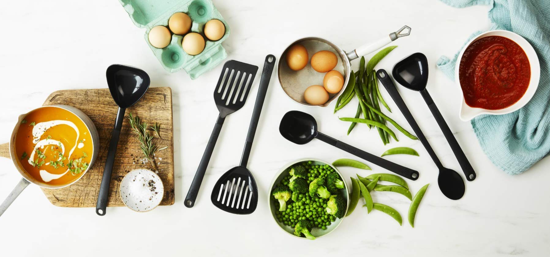 Stanley Rogers Nylon Sauce Ladle Heat Resistant Up to 220 ° C 30 cm (Black) Quantity: 1 Piece