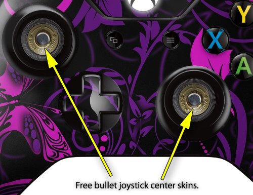 WraptorSkinz Decal Style Vinyl Skin Wrap compatible with XBOX One Original Wireless Controller Twisted Garden Purple and Hot Pink - (CONTROLLER NOT INCLUDED)