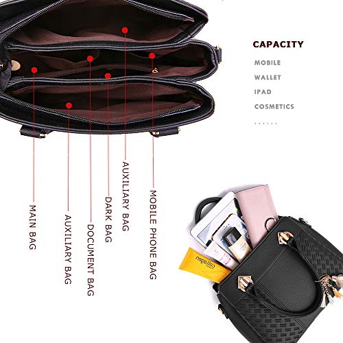 Womens Purses and Handbags Ladies Designer PU Leather Top Handle Satchel Tote Bag Shoulder Bags