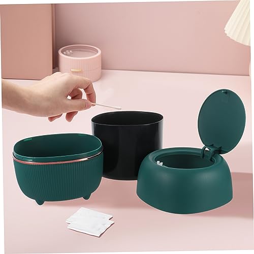 WATIIFUFU Desktop Trash can Countertop Trash Bin car Waste can Flipping Trash Bin Mini Waste countertop Garbage can Garbage Container Tiny Recycle Multifunction Collector Plastic Clamshell