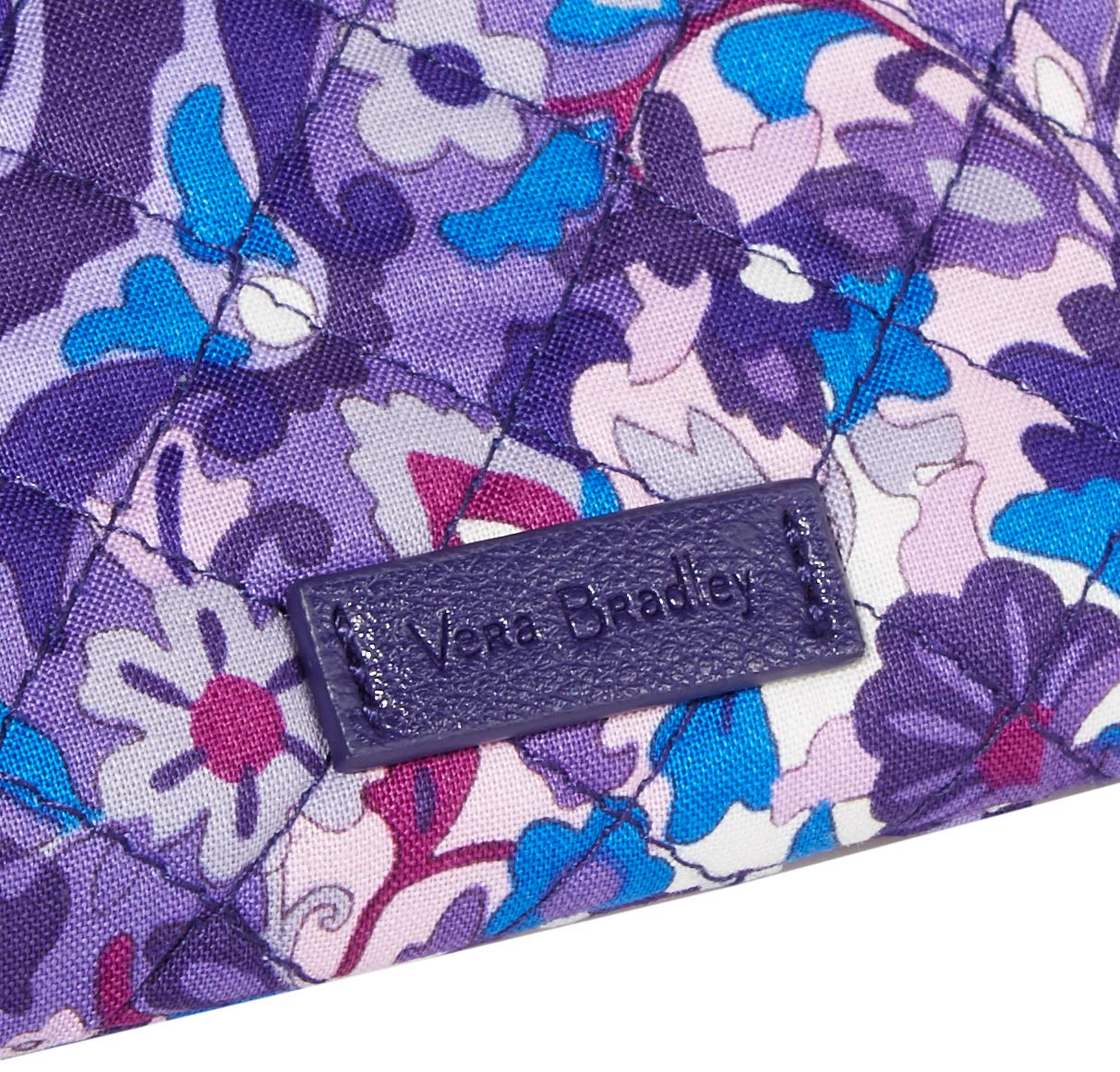 Vera Bradley Women's Cotton Ultimate Card Case Wallet With RFID Protection, Regal Rosette, One Size