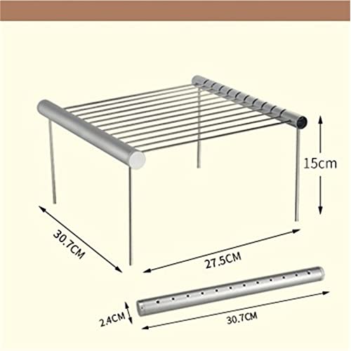 TAMYID Charcoal Grills, Portable Stainless Steel Folding Barbecue Grill Mini Pocket BBQ Grill Accessories Outdoor Portable Grill Camping Picnic Tools
