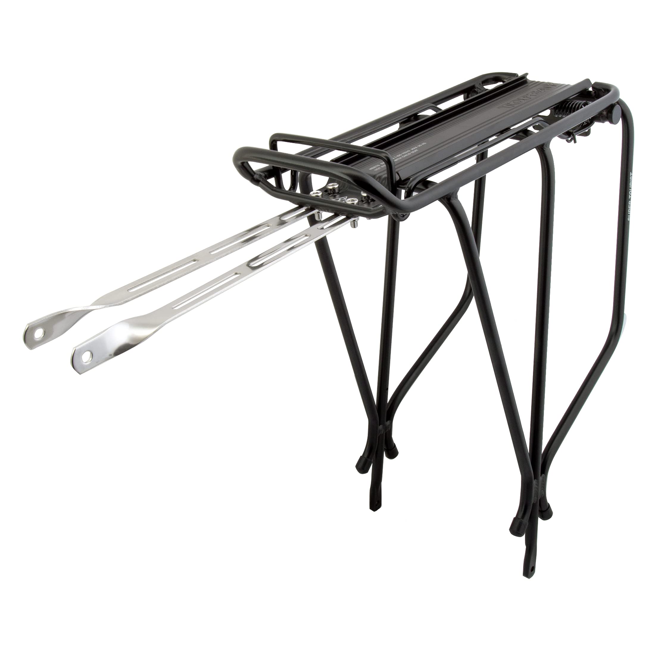 Topeak Super Tourist Tubular Bicycle Trunk Rack with Spring , Black, L x W x H 34 x 17 x 41 cm / 13.4” x 6.7” x 16.1”