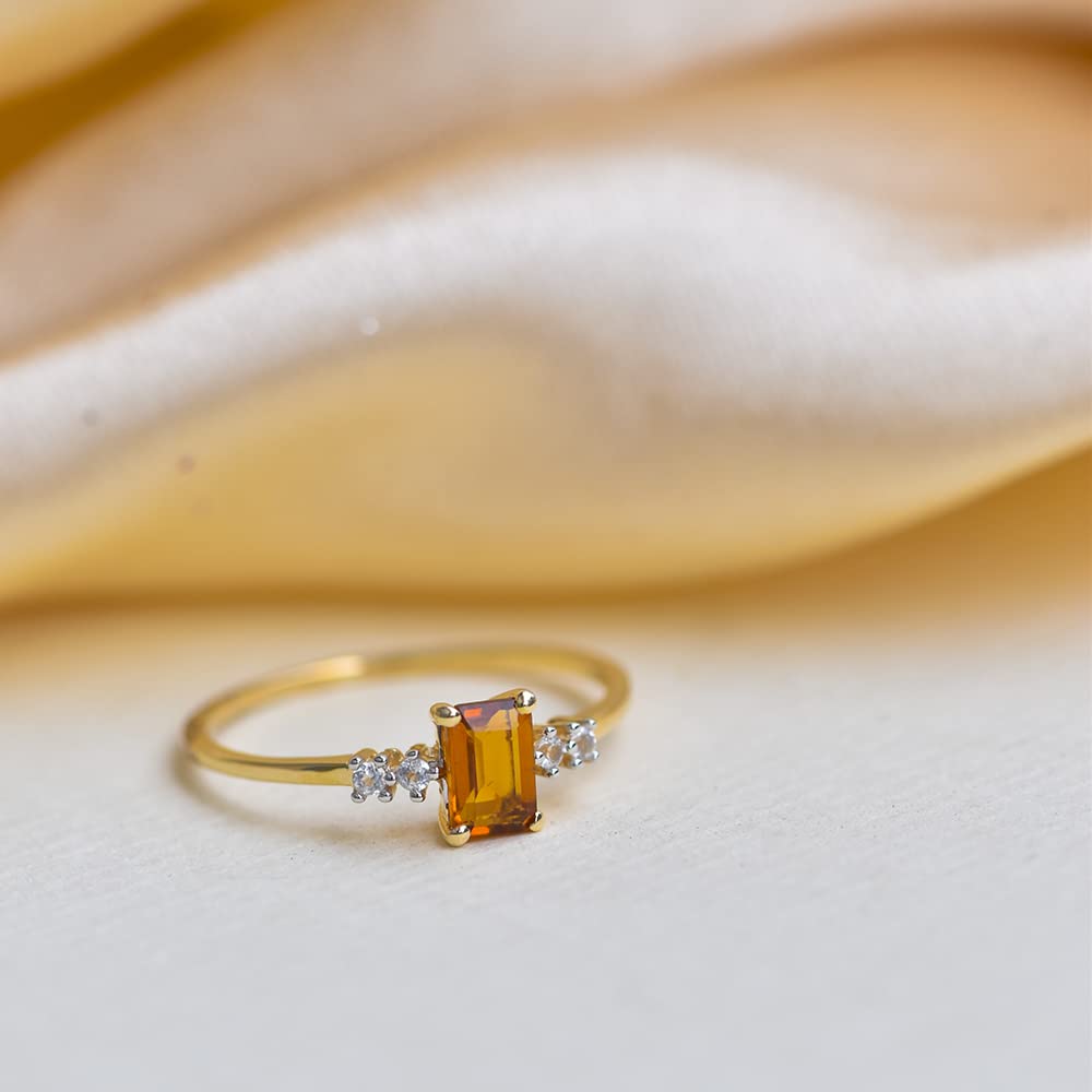 YoTreasure 0.78 Ct Green Onyx Engagement Ring 10kt Yellow Gold Jewelry
