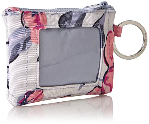 Vera Bradley Women's Recycled Lighten Up Reactive Zip ID Case Wallet, Hummingbird Blooms, One Size