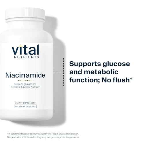 Vital Nutrients - Niacinamide - Helps to Moderate Occasional Stress and Supports Normal Joint Function - 120 Capsules per Bottle - 1500 mg