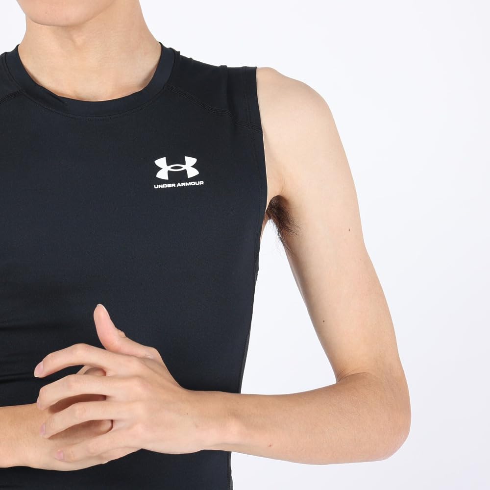 Under Armour Men's Armour HeatGear Compression Sleeveless T-Shirt , Black (001)/White, Small