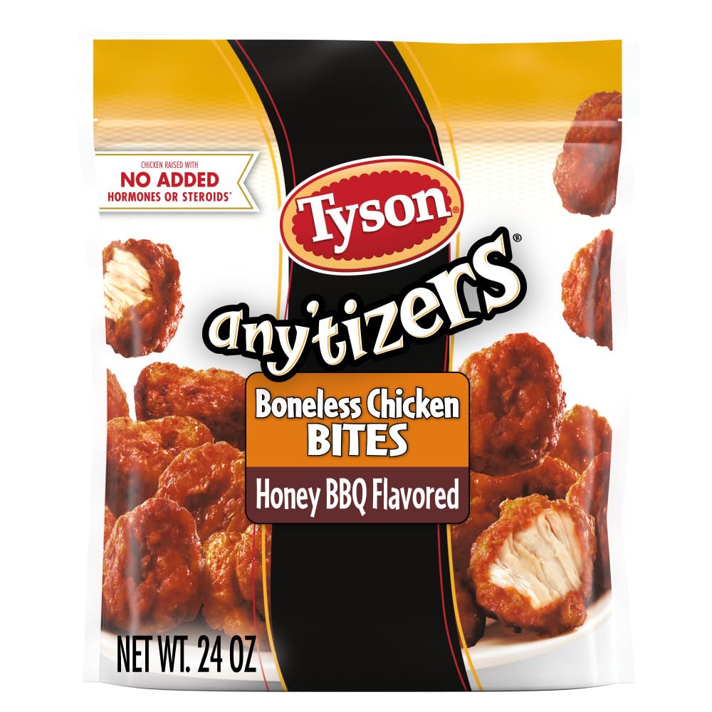 Tyson Any'tizers Honey BBQ Boneless Chicken Bites, 24 oz (Frozen)