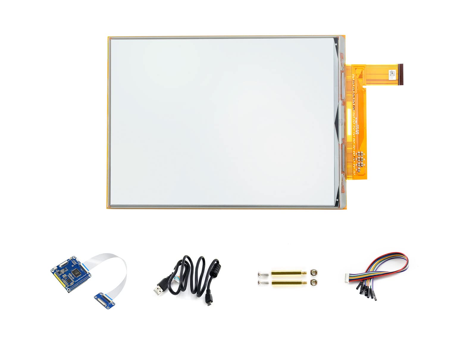 waveshare 10.3inch Flexible E-Ink Display HAT Compatible with Raspberry Pi4B/3B+/3B/2B/B+/A+/Zero/Zero W/WH/Zero 2W 1872×1404 Resolution USB/SPI/I80 Interface Supports Partial Refresh