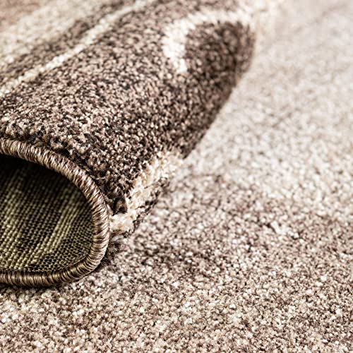 Unique Loom Del Mar Collection Area Rug - Sarah (2' 7" x 10' Runner, Dark Beige/ Brown)