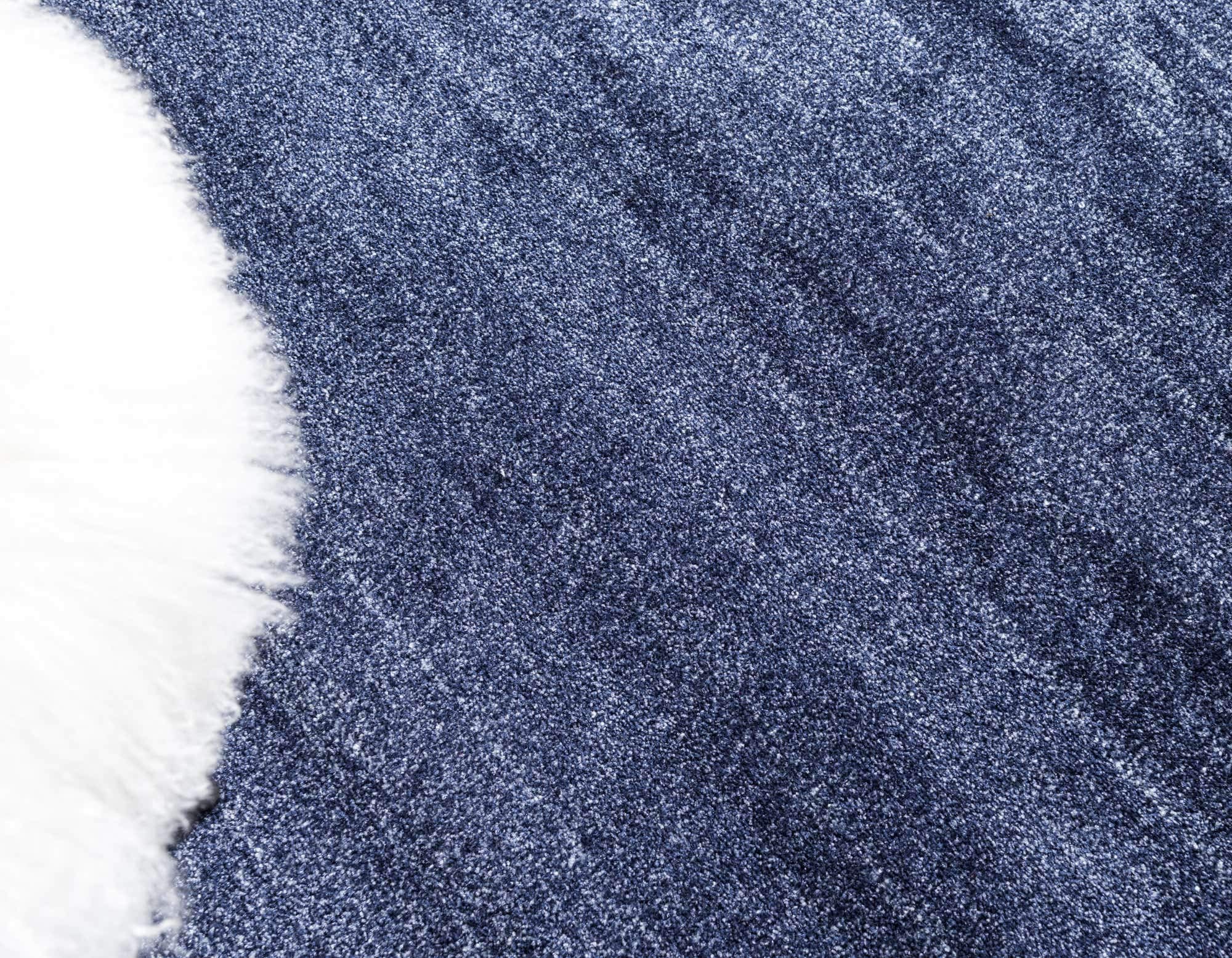 Unique Loom Del Mar Collection Area Rug - Maria (2' 7" x 10' Runner, Navy Blue/ Ivory)