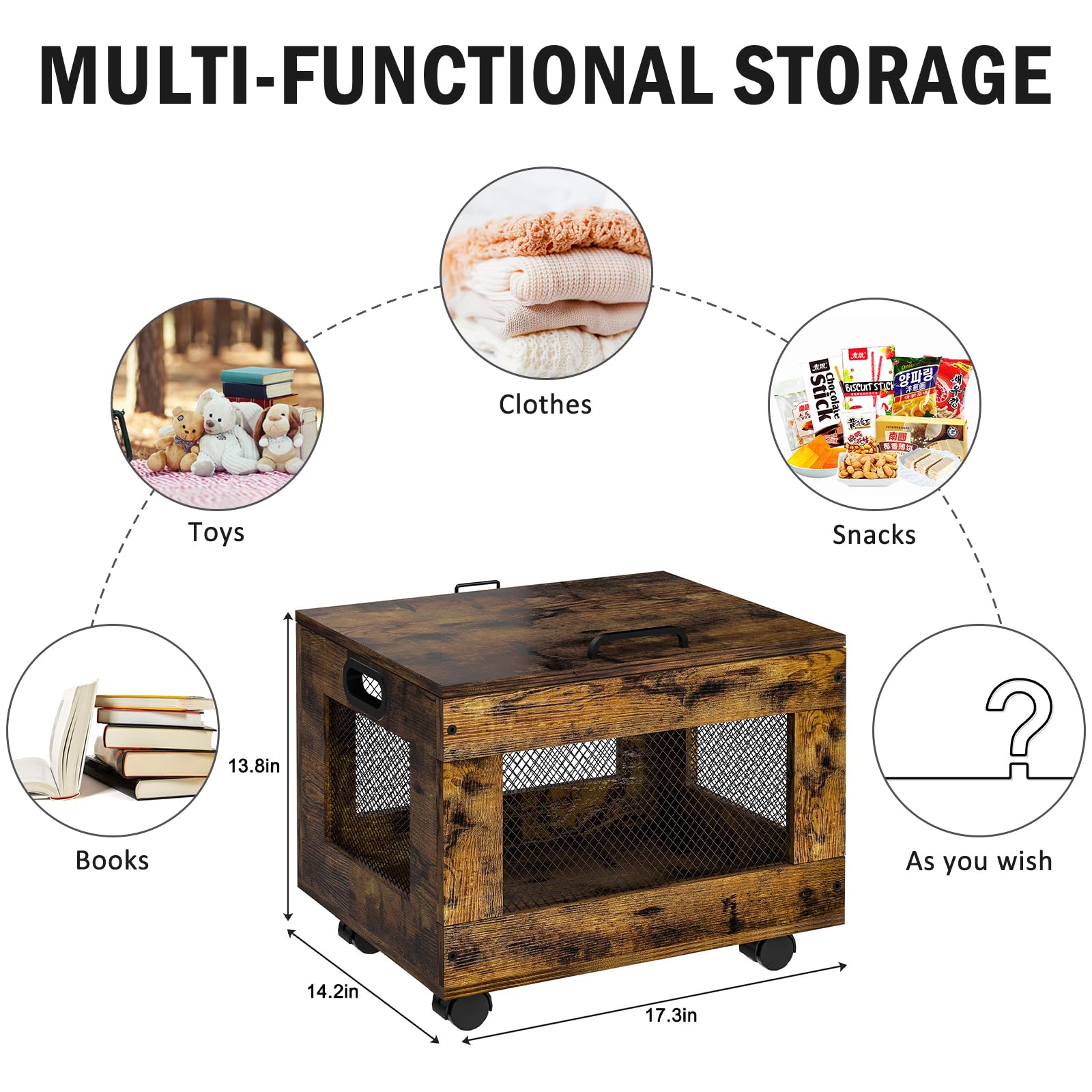 X-cosrack Rolling File Cabinet, Hanging File Organizer Box with Lid for Home Office, Small Filing Cabinet with Wheels Under Desk, Mobile Files Storage Cart, Letter & Legal Size