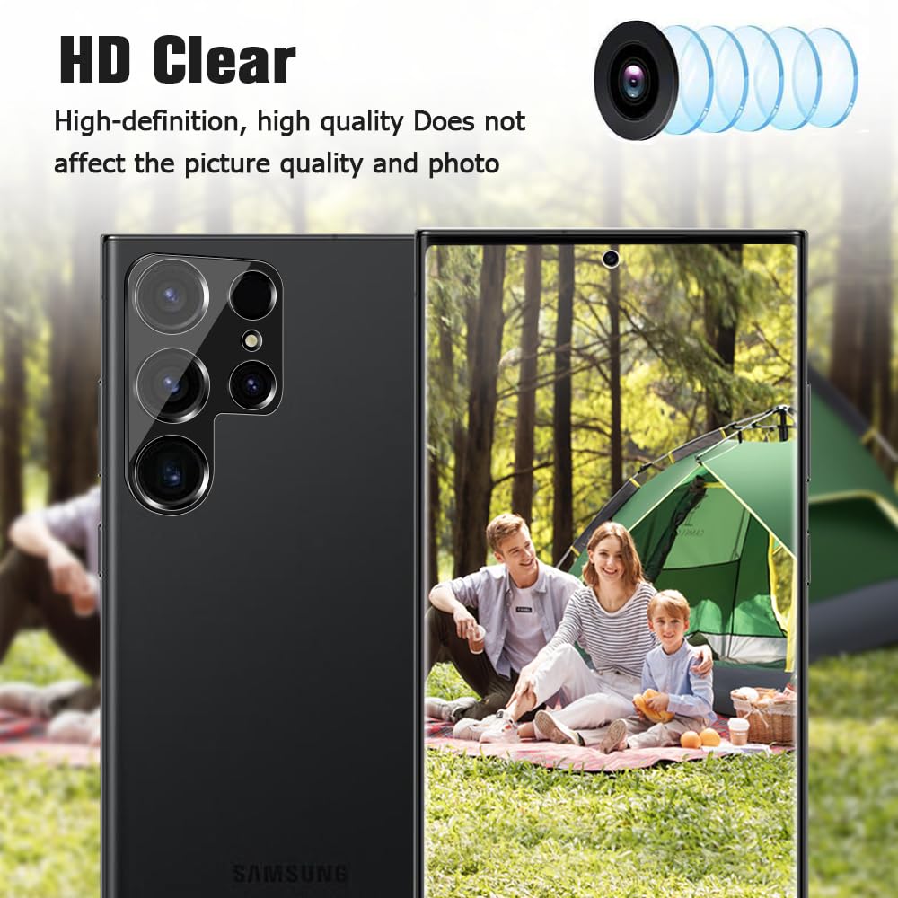 VITAVELAAA [2+2 Pack Galaxy S23 Ultra Screen Protector, Fingerprint Unlock, 9H Hardness Tempered Glass, Bubble Free, Premium HD Clear for Samsung Galaxy S23 Ultra Glass Screen Protector (6.8 Inch)