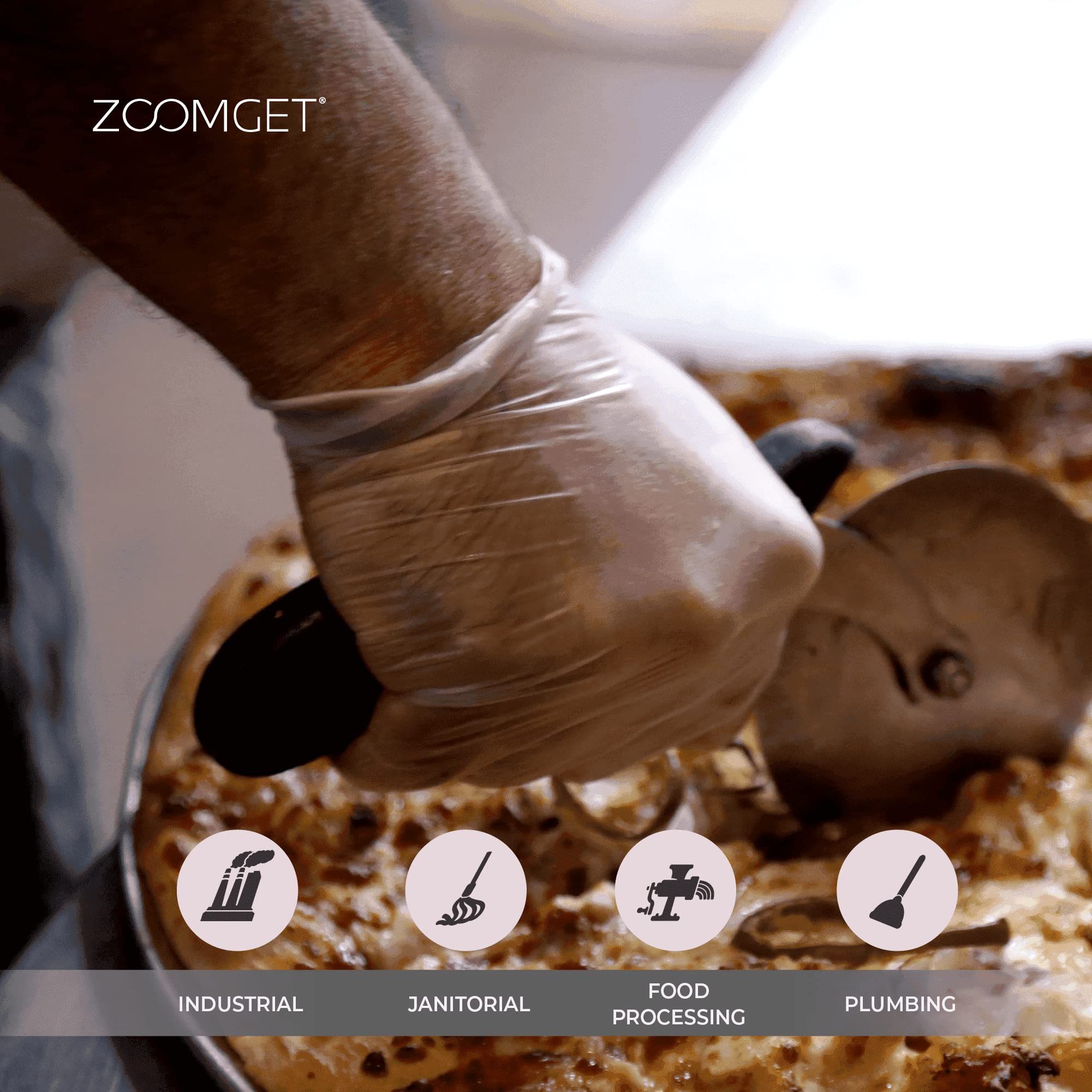 X3 Clear Vinyl Disposable Industrial Gloves, 3 Mil, Latex & Powder-Free, Food-Safe, Non-Sterile, Smooth, Small, Case of 1000