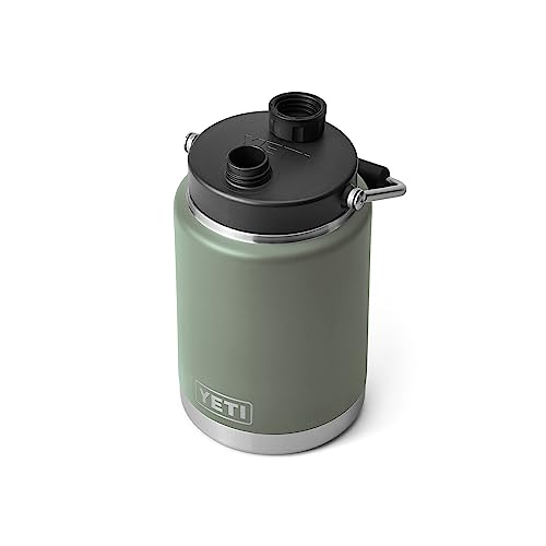 YETI Rambler Half Gallon Jug, Vacuum Insulated, Stainless Steel with MagCap, Camp Green