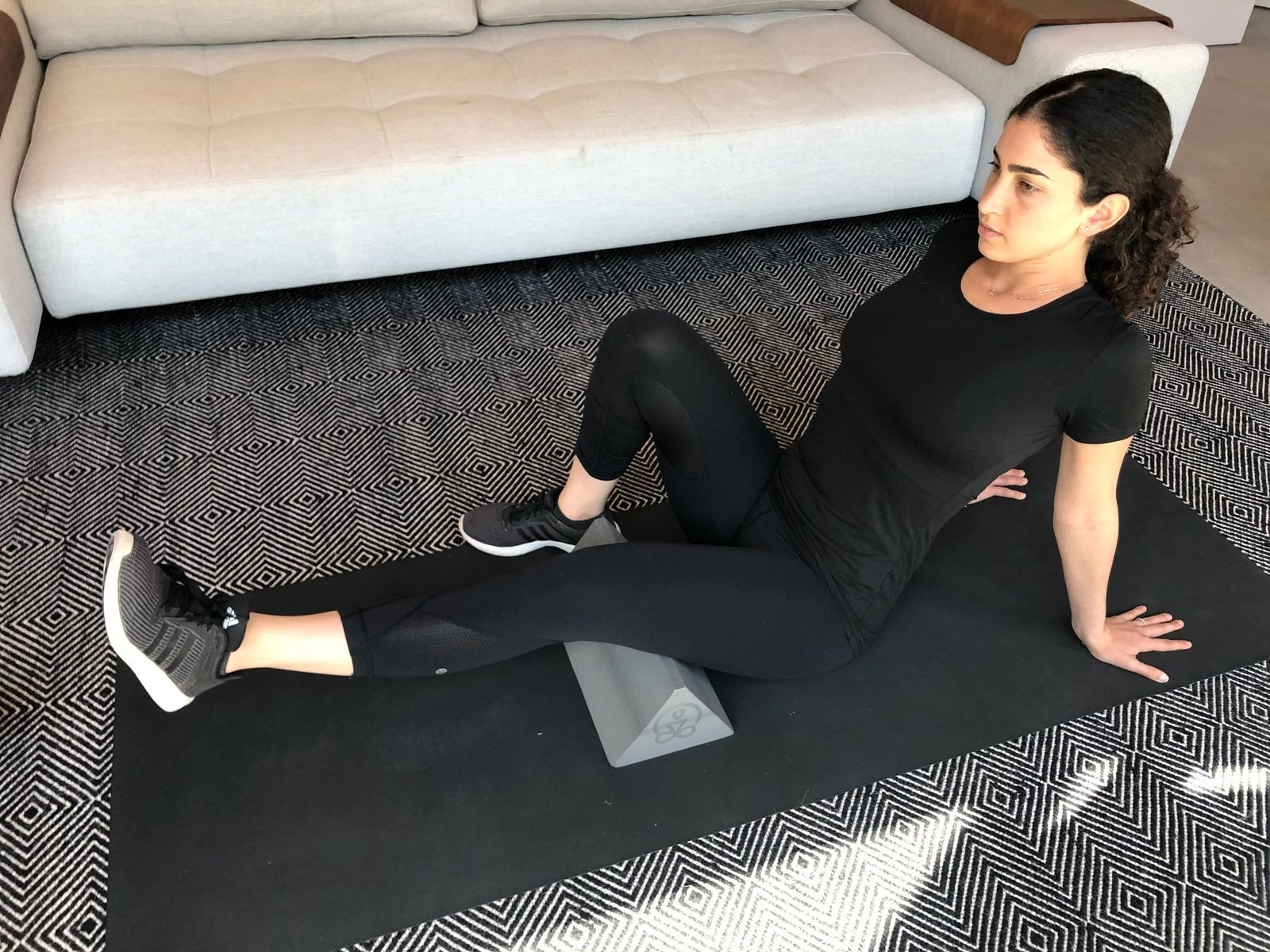 The Work(in) Half Foam Roller with Edge for Physical Therapy, Massage, Trigger Point, Myofascial Release or Yoga Prop with Free Online Videos