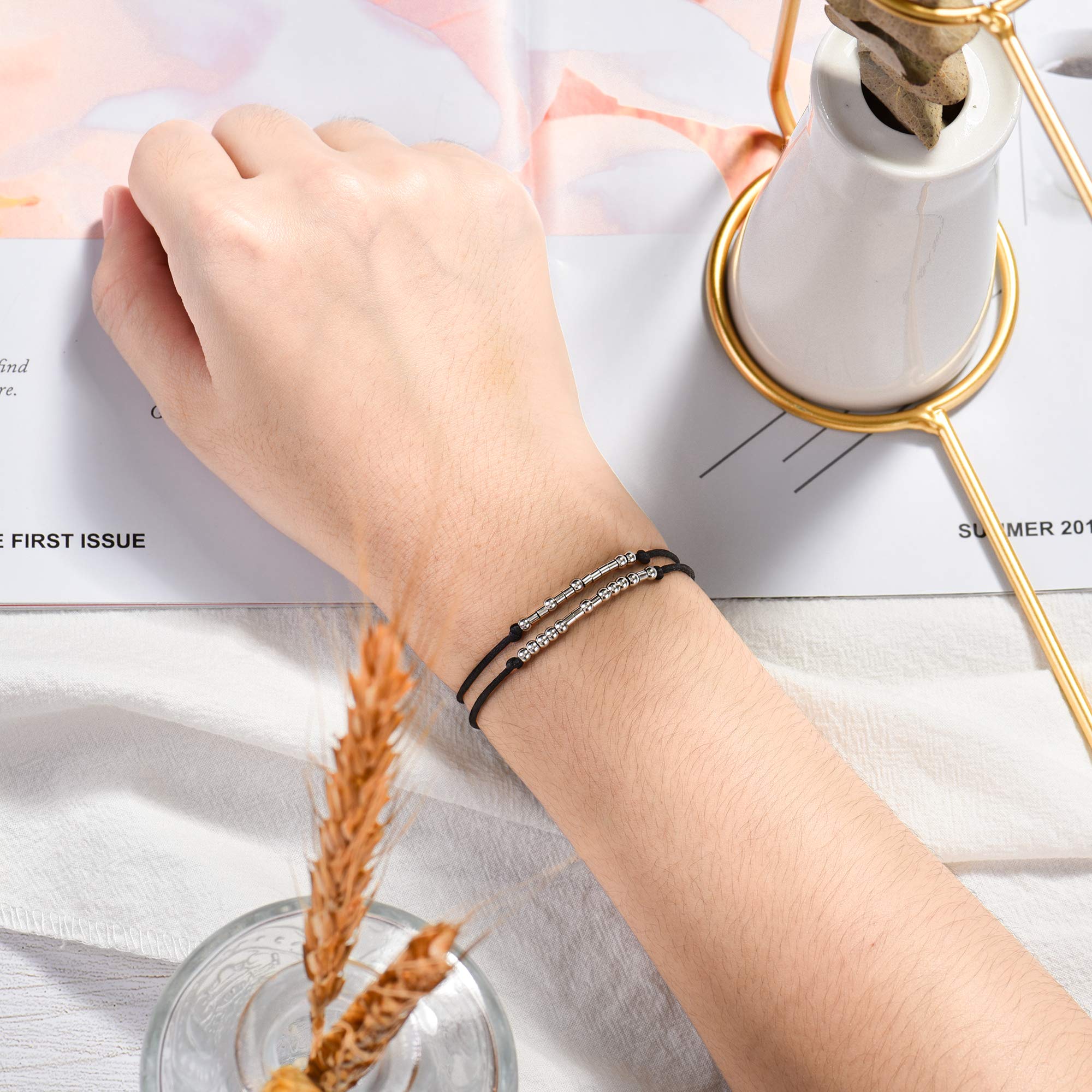 Tarsus WWJD HWLF Bracelets What Would Jesus Do He Would Love First Bracelet Morse Code Gifts for Women Girl