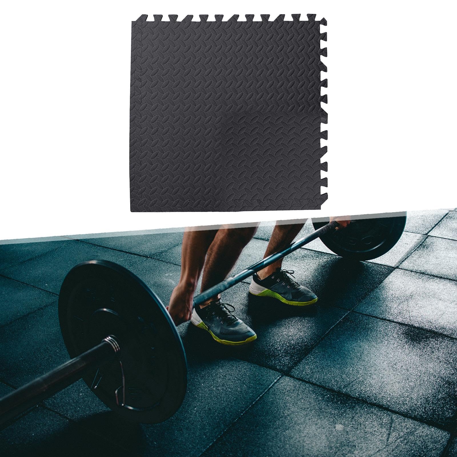 Yiju Puzzle Exercise Mat Gym Flooring Mat Interlocking Foam Floor Mats EVA Foam Floor Tiles for Home Gym Equipment Workouts Anti Skid Shock Absorbent, 60cmx60cmx2.5cm
