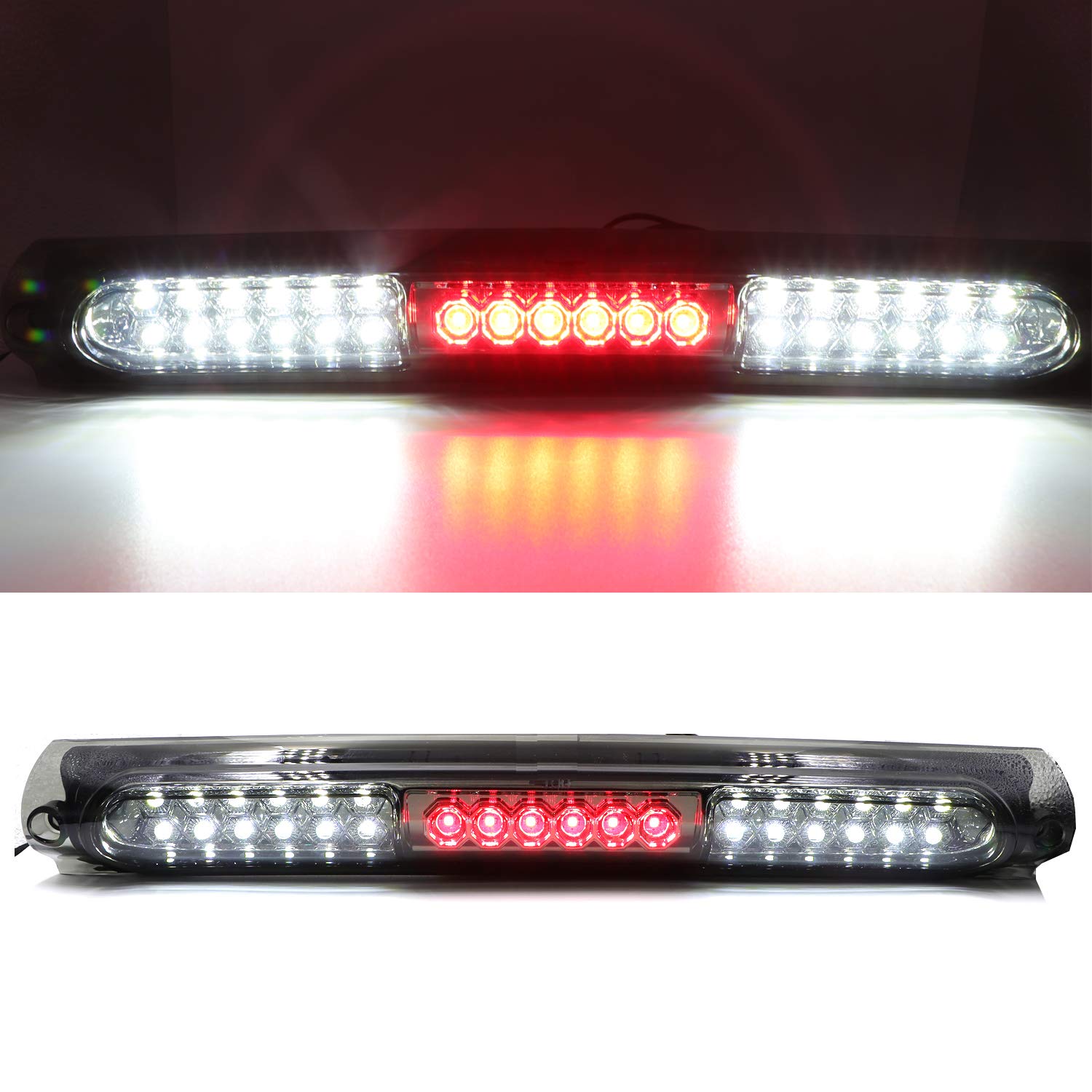 Youxmoto Fit For Ford F150 1997-2003,Fit For Ford F150 Heritage 2004 LED Third Brake Light Cargo Light 3rd Brake Light High Mount Stop Light (Black Housing Smoke Lens)