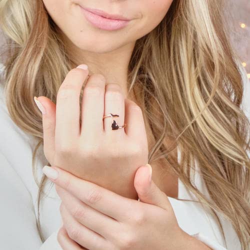 Stone Armory State of Michigan Ring | Adjustable Michigan Map Ring | Unique MI Jewelry | Souvenir Gifts (Copper Plated Brass)