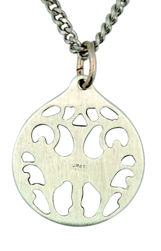 Yonune Creed The Holy Spirit Dove 5/8 Inch Sterling Silver Pierced Medal