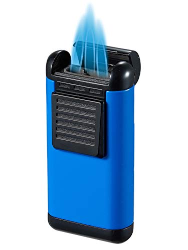 Visol Antero Blue Triple Torch Flame Refillable Gas Lighter (Shipped Without Butane)