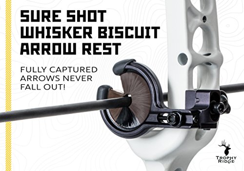 Trophy Ridge Sure Shot Pro Whisker Biscuit Archery Arrow Rest - Lifetime Reliability for Bowhunters, Easy Micro Adjustments, Durable Design, Quiet Loading
