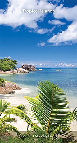 Tropical Islands 2022 3.5 x 6.5 Inch Two Year Monthly Pocket Planner, Scenic Travel Photography
