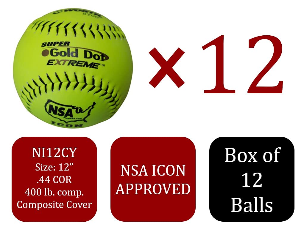 Worth | Slowpitch Softballs | NSA Approved | 12 Count | Multiple Options