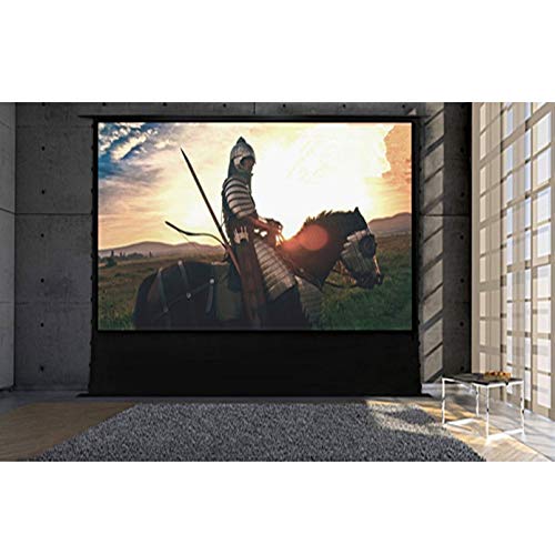 WUDILU 92 inch 16:9 Floor Rising Electric Anti Light Motorized Projection Screen for Short Throw Projector